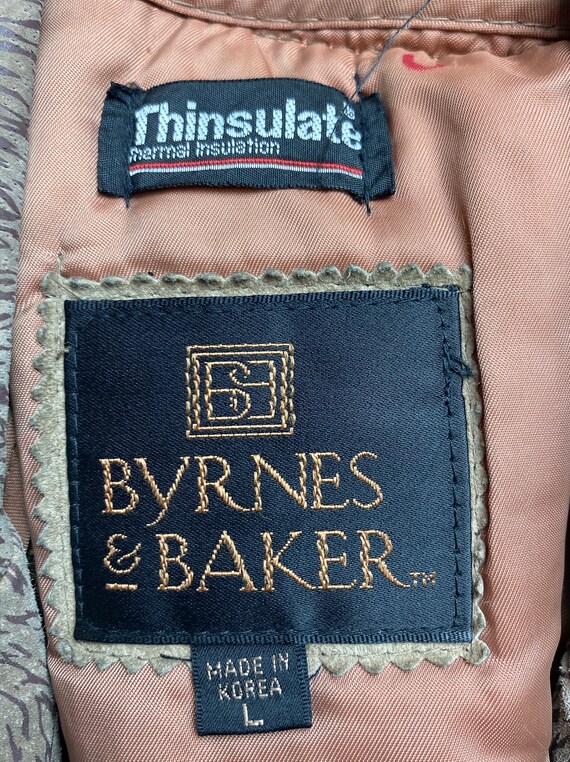 Awesome Vintage 80's Byrnes & Baker™ Tan Bomber Jacket - Gem