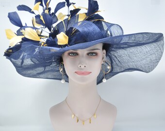 Navy Blue Wedding Hat - Etsy