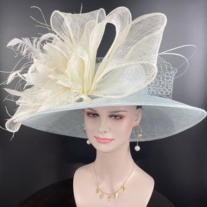 Powder Blue Church Kentucky Derby Hat Wedding Tea Party Royal Ascot ...