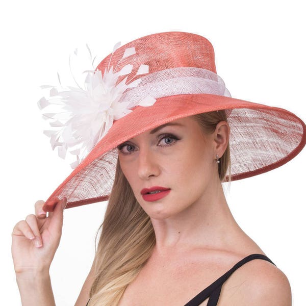 Coral Wedding Hat - Etsy