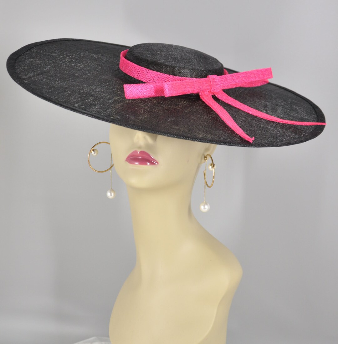 Large Brim Sinamay Fascinator Hat W Ribbon Design for DIY Kentucky ...
