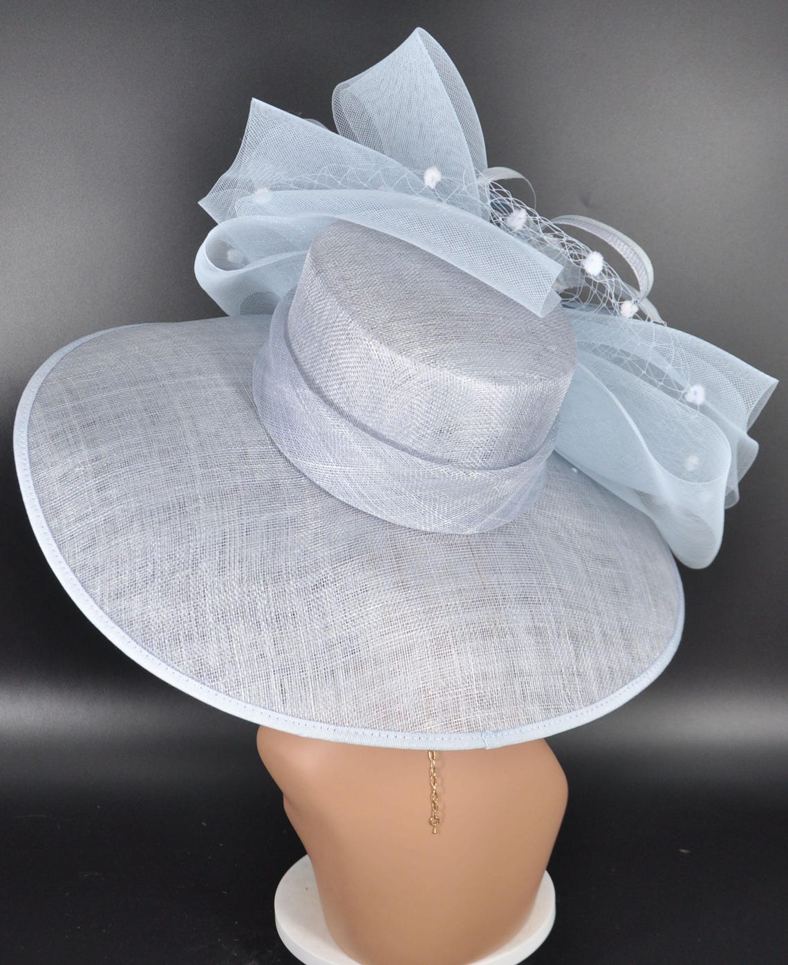 Church Derby Hat Carriage Tea Party Wedding Wide Brim Royal Ascot Horse ...