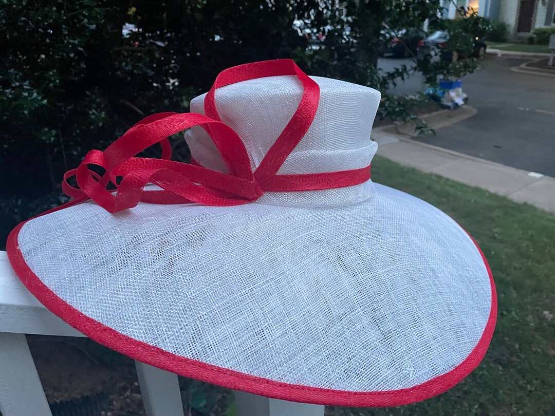 Two Tone Colors Amazing Wide Brim Sinamay Base Hat Church Kentucky ...