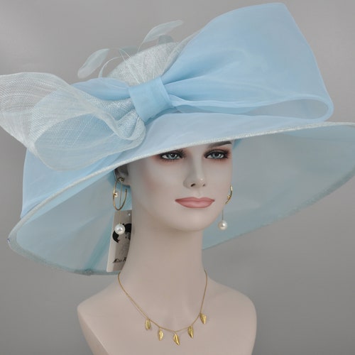 Powder Blue Kentucky Derby Hat Church Hat Wedding Hat - Etsy
