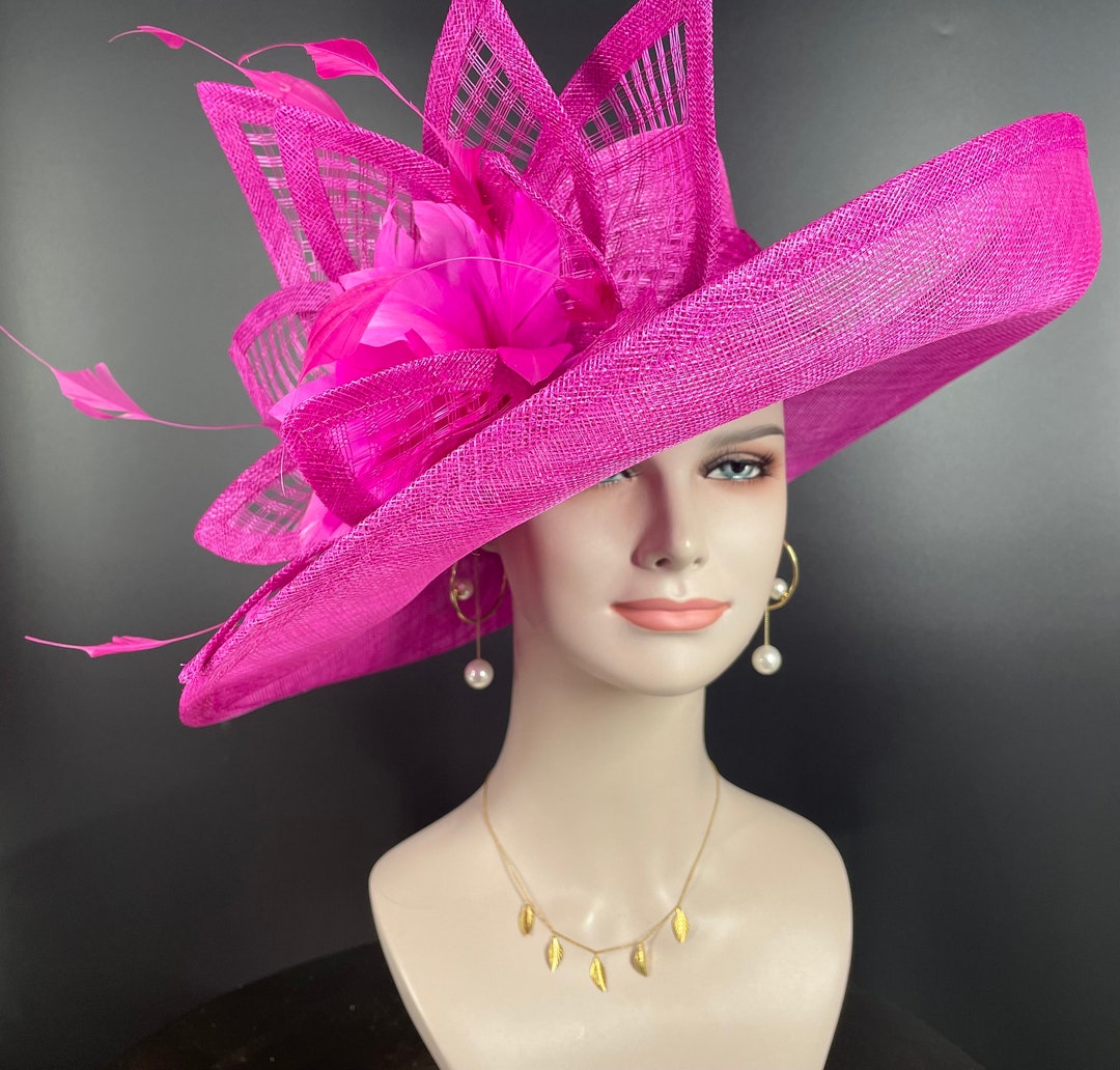 Church Kentucky Derby Hat Carriage Tea Party Hat Wedding Hat Wide Brim ...