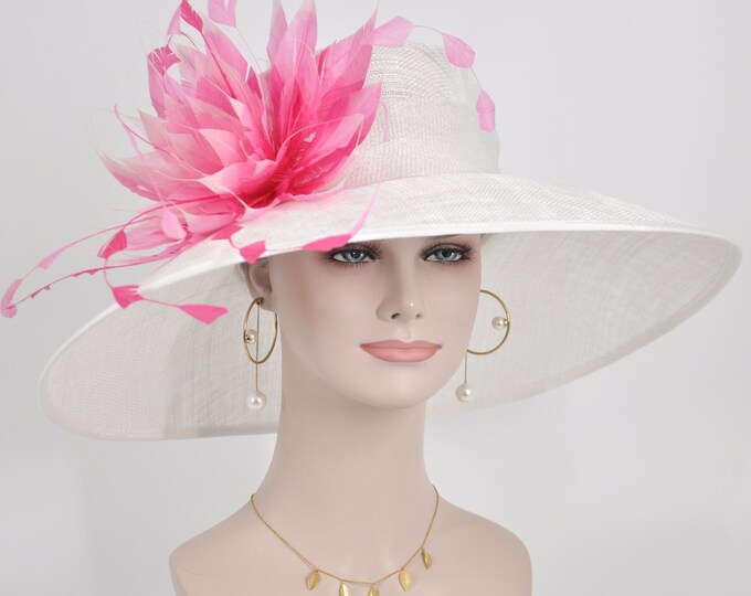 Pink Kentucky Derby Hat, Church Hat, Tea Party Hat, Pink Hat, Formal ...