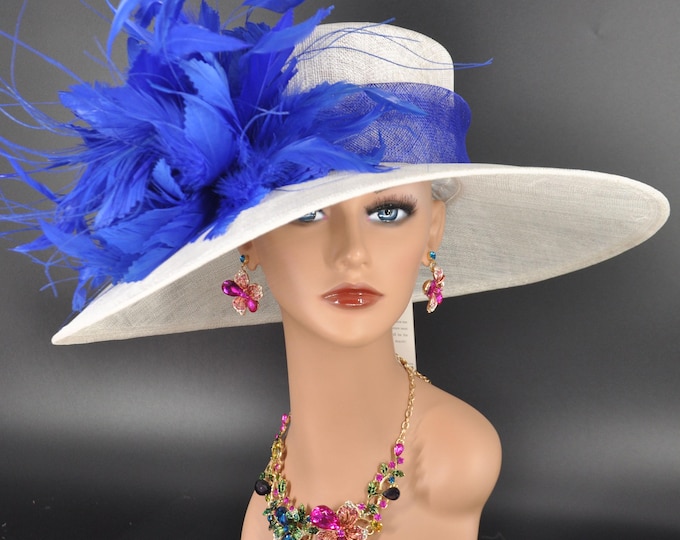 Stunning Royal Blue Kentucky Derby Hat/easter Hat/ Church Hat /flapper ...