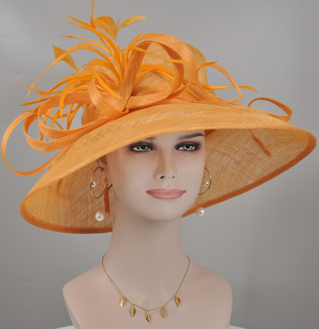 Church Kentucky Derby Hat Carriage Tea Party Wedding Wide Brim Royal ...