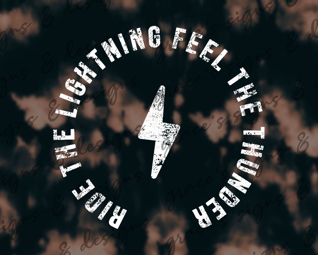 Ride the Lightning Feel the Thunder Lightning Bolt Country Music Lyrics JPEG, PNG for Shirts ...