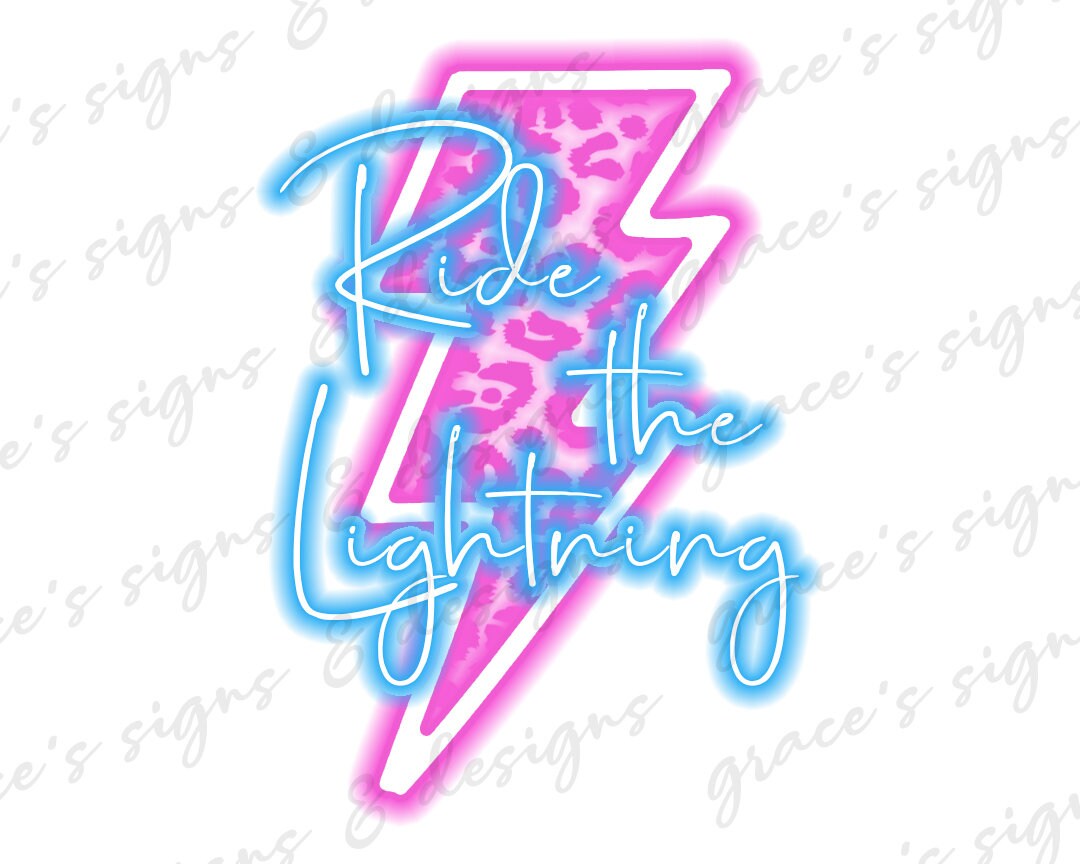 Ride the Lightning With AND Without Leopard Print Blue Pink Neon ...