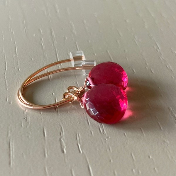 Red Quartz Earrings - Etsy