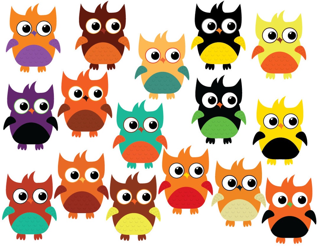 Halloween Clipart, Owl Clipart, Cute Owl Clipart, Digital Owls ...