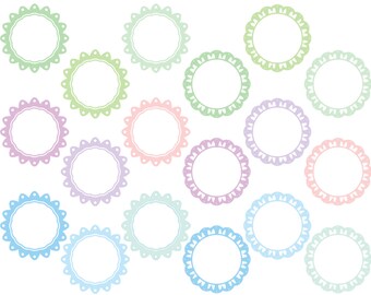 48 Frames Clipart. JPG and PNG Clip Art Frames. Square Rectangle Circle ...