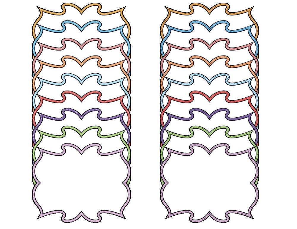 Colorful Digital Clipart Frames Digital Scrapbook Frame - Etsy