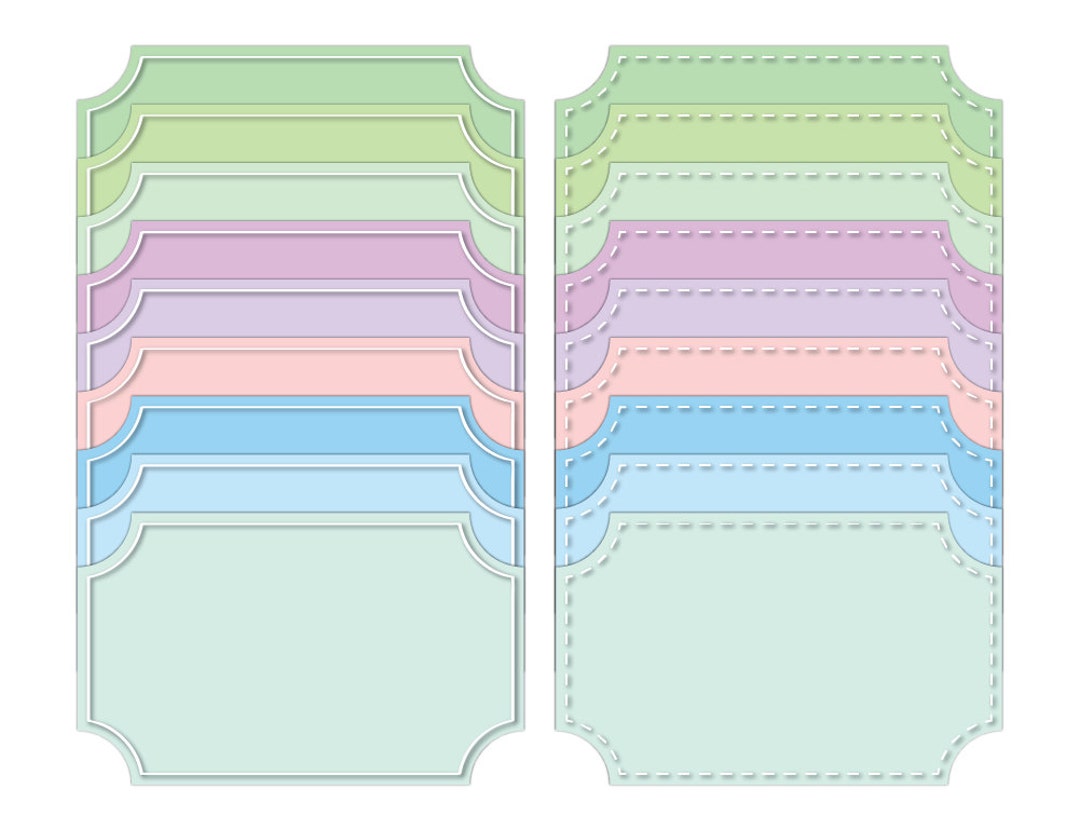 Colorful Digital Clipart Frames, Digital Scrapbook Frame, Digital Frame ...