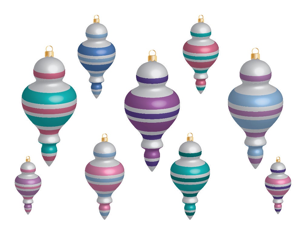 Christmas Ornament Clipart, Christmas Balls Clipart, Ornament Clipart ...