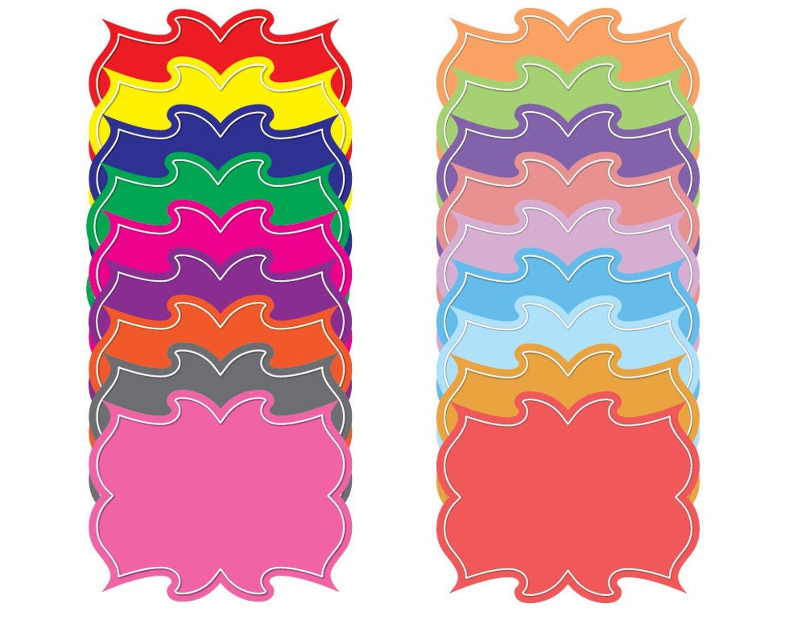 Bright Digital Clipart Frames, Digital Scrapbook Frame, Digital Frame ...