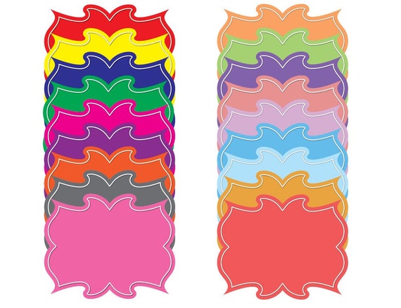 Bright Digital Clipart Frames Digital Scrapbook Frame | Etsy