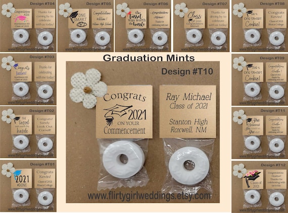 Commencement Mint Favors Graduation Mints Graduation Tags | Etsy