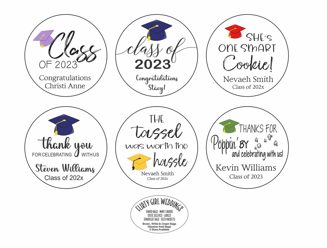 Graduation Stickers 2023 Labels Graduation Party Stickers Graduation ...