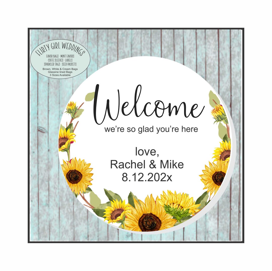 Wedding Welcome Stickers, Welcome Bag Label, Welcome Box Label, Hotel ...