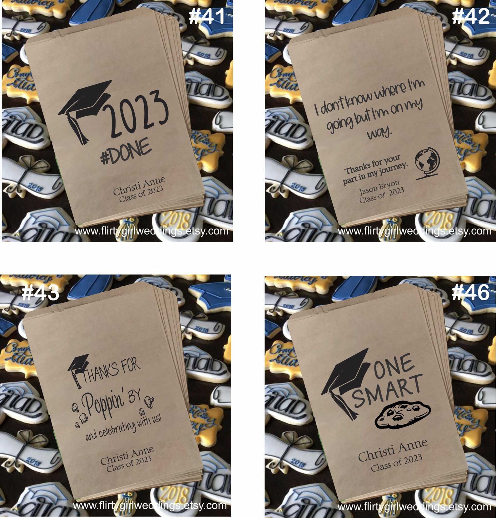 Graduation Treat Bags Graduation Favor Bags Graduation Candy - Etsy