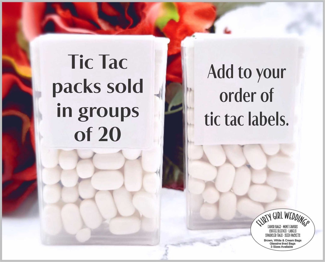 Tic Tac Packs, Sold in Groups of 20, Add to Your Label Order, Freshmint ...