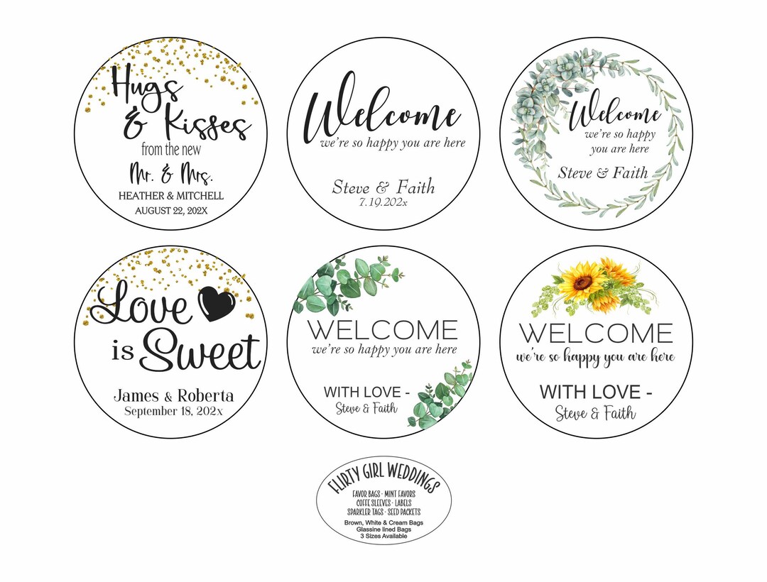 Wedding Welcome Stickers, Welcome Bag Label, Welcome Box Label, Hotel ...