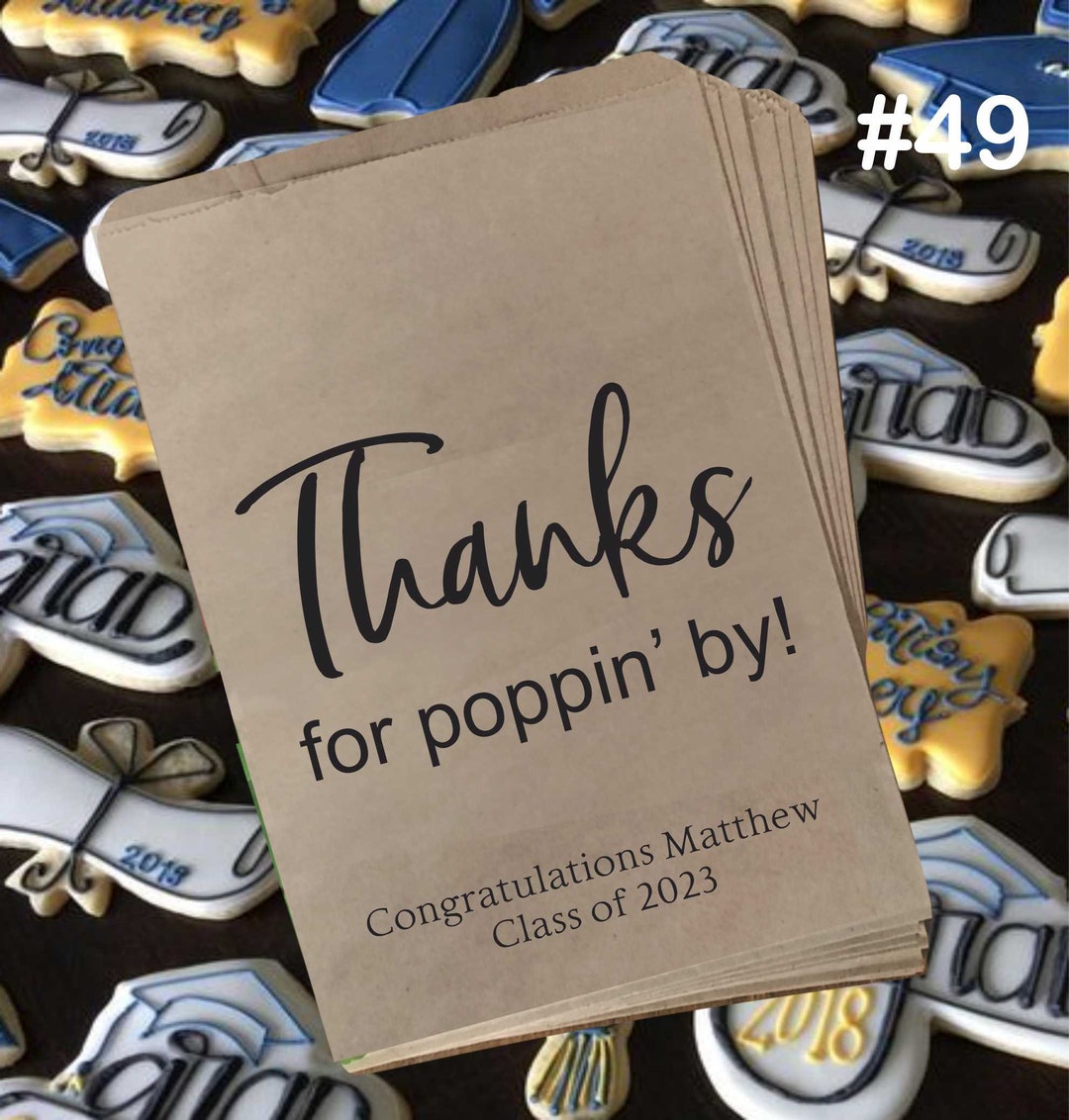 Graduation Favors Treat Bag, Cookie Buffet, Candy Bar, Custom Treat ...