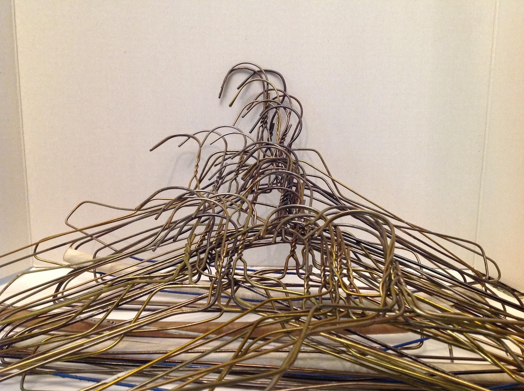 12 Craft Wire Brown Rusty Hangers Assemblage Metalworking Lot of One ...