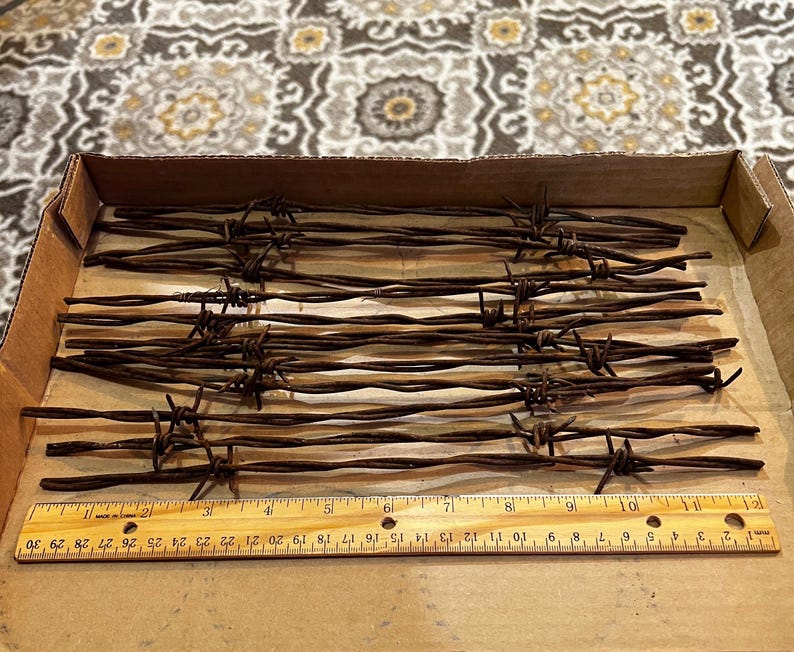 Rusty Barb Wire Sticks Lot of 12 Craft Supply Farmhouse Industrial ...