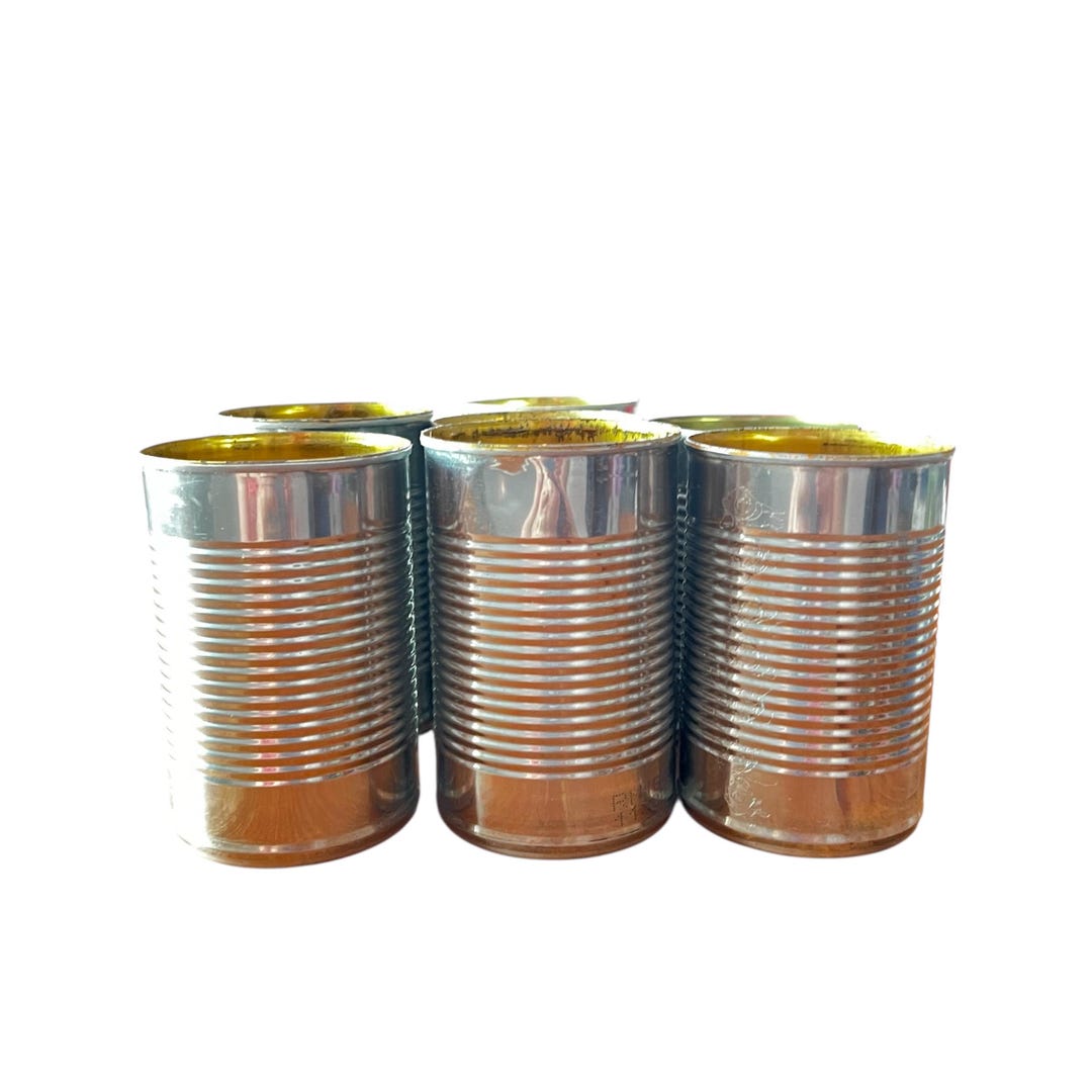 9 Soup Tin Cans for TARGET PRACTICE Photos Examples Baking 3" X 4" Tall ...