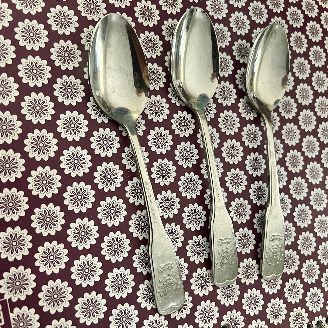 3 Bicentennial Roscalco Spoons Set United States Colonies Commemorative ...