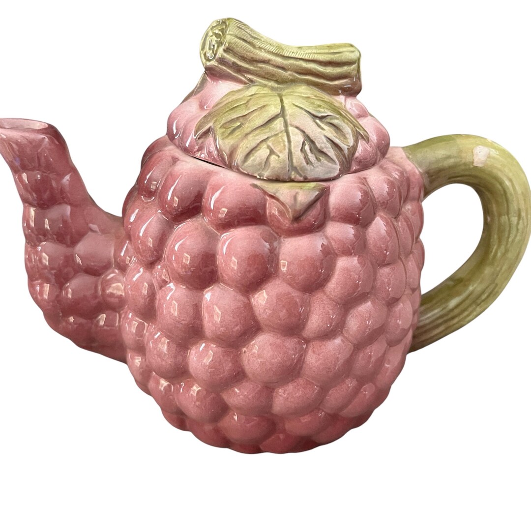 Vintage Ceramic Teapot Purple Grape Cluster 32 Fl Oz - Etsy