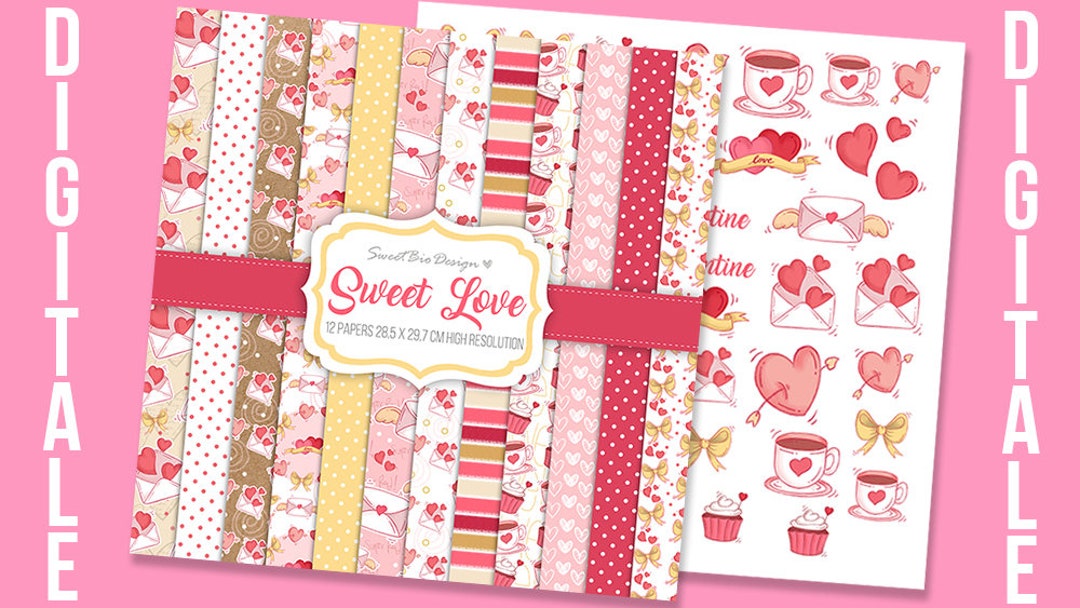 Set of 12 DIGITAL Images Sweet Love Clip Arts - Etsy