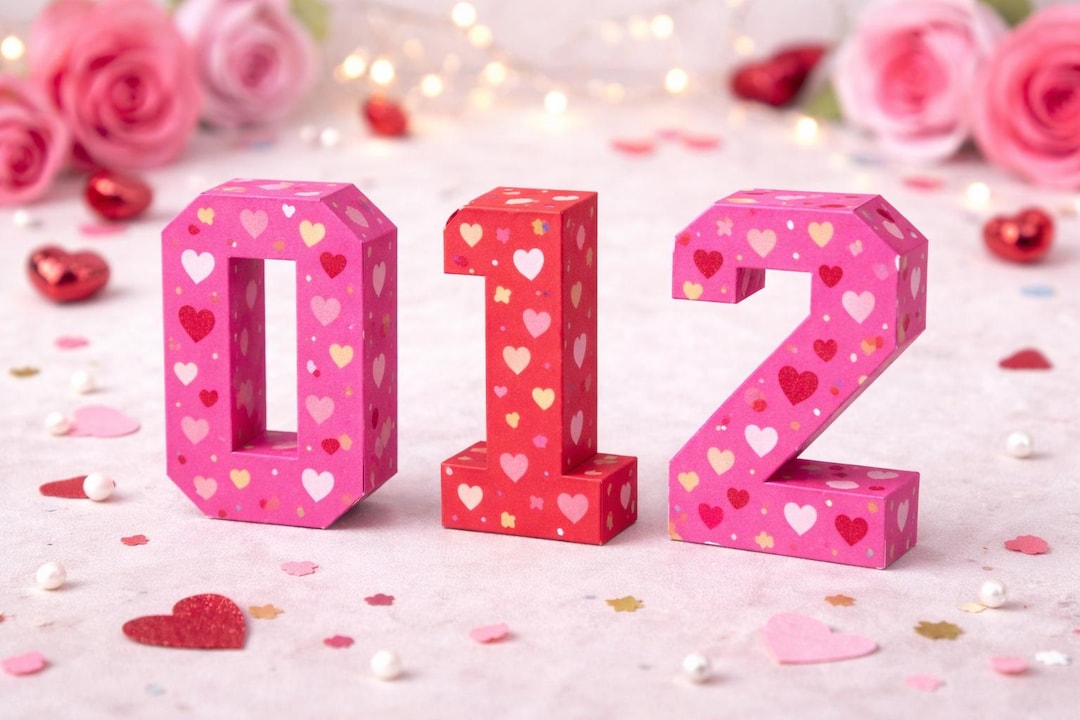 10pcs 3D NUMBERS Cutting Files (SVG and Studio) - Etsy