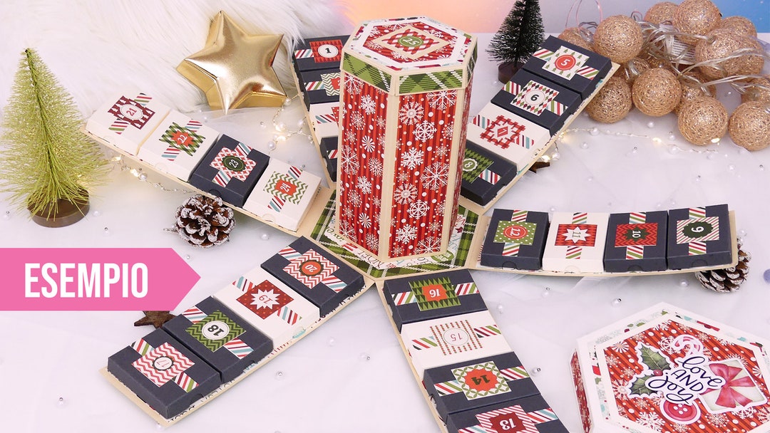 FILE Cutting Advent Calendar Explosion Box - Etsy