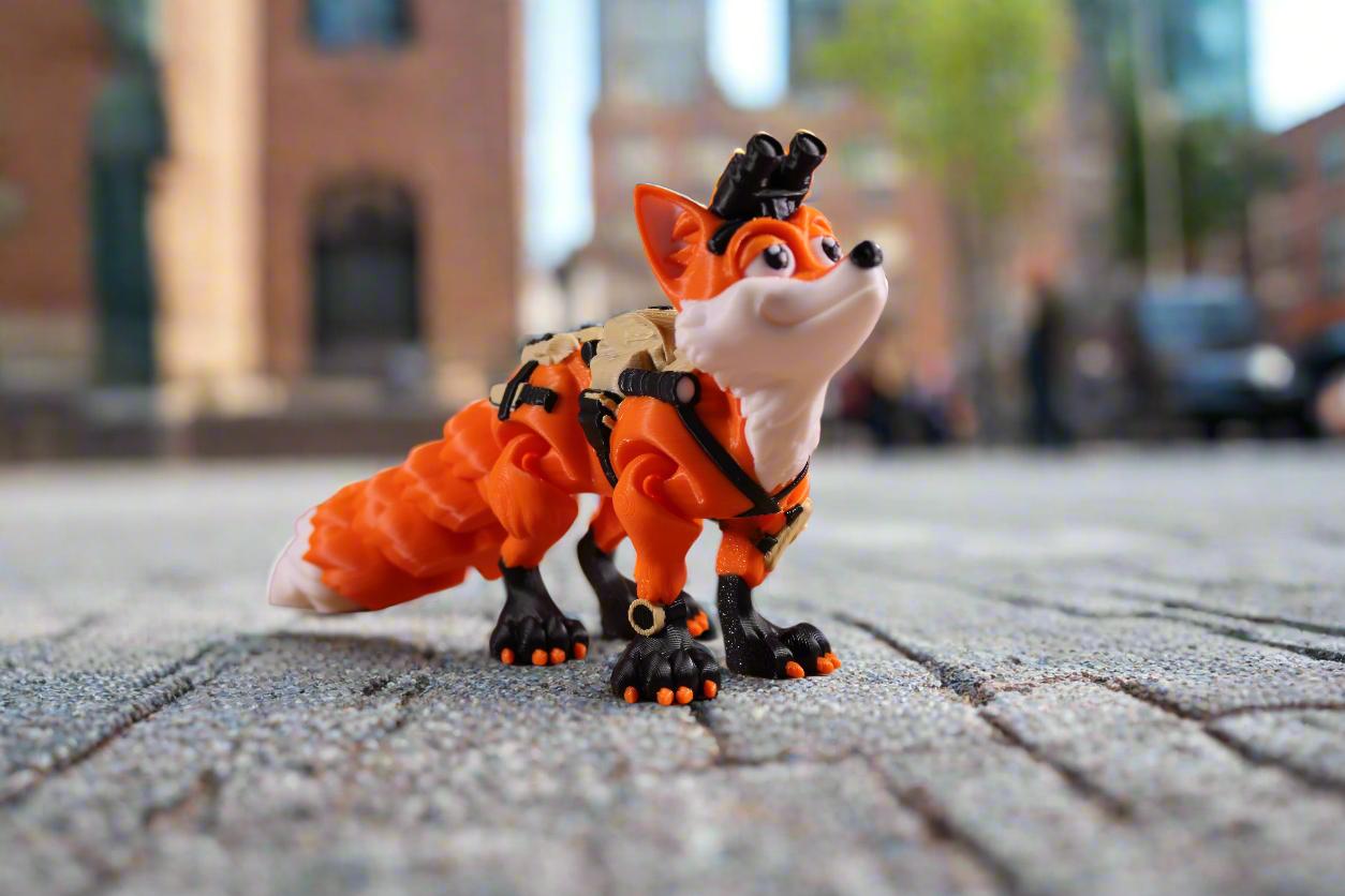 3D Printed Articulating Spec Ops Fox – Flexible Tactical Fidget Toy and ...