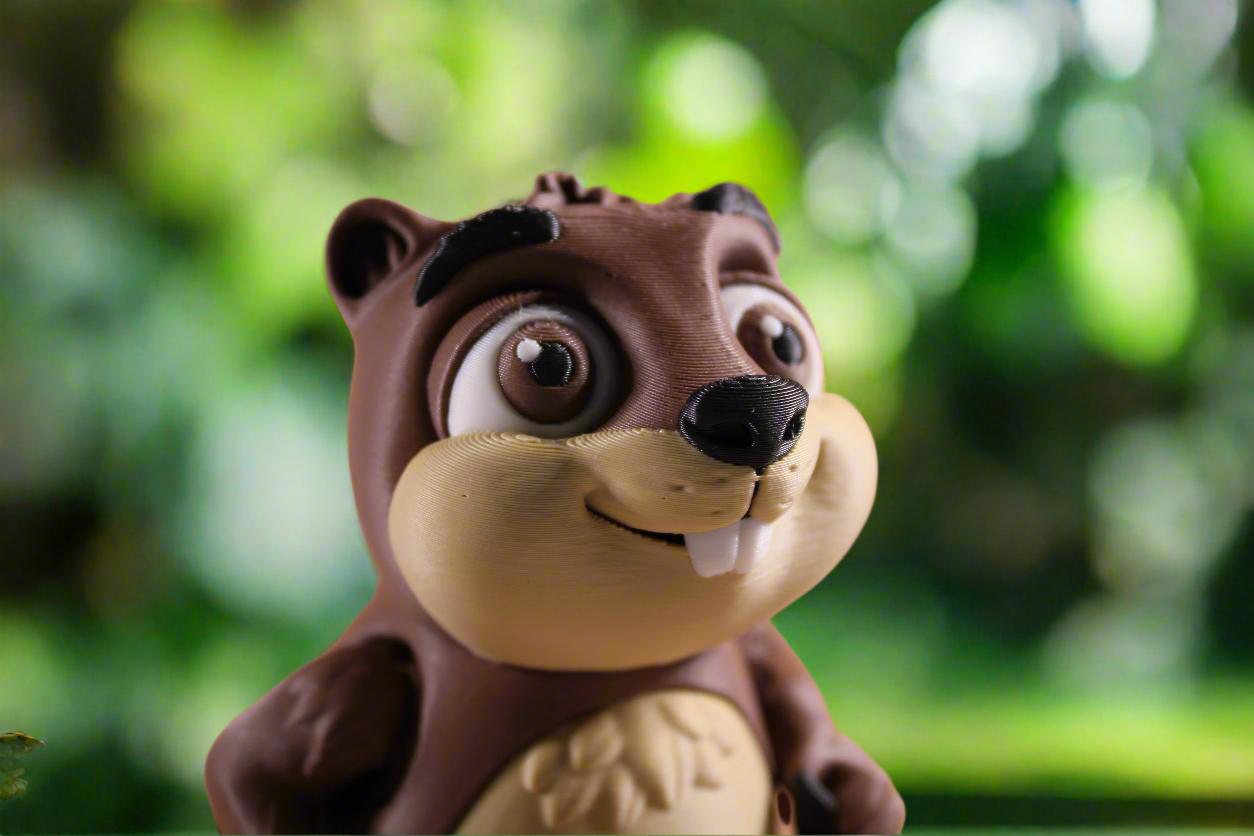 3D Printed Articulated Beaver – Flexible Fidget Toy and Desk Decor - Etsy