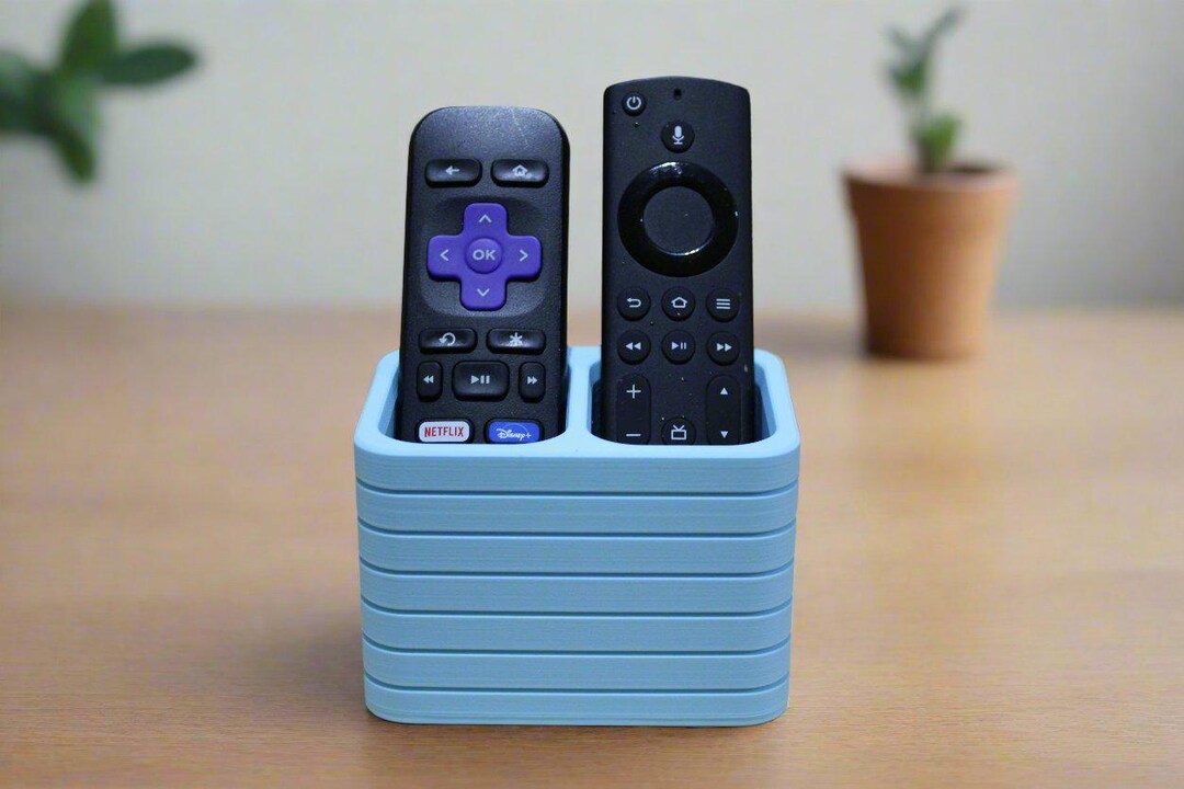 2 Remote Holder Organizer – Dual TV Remote Caddy for Roku, Fire Stick ...