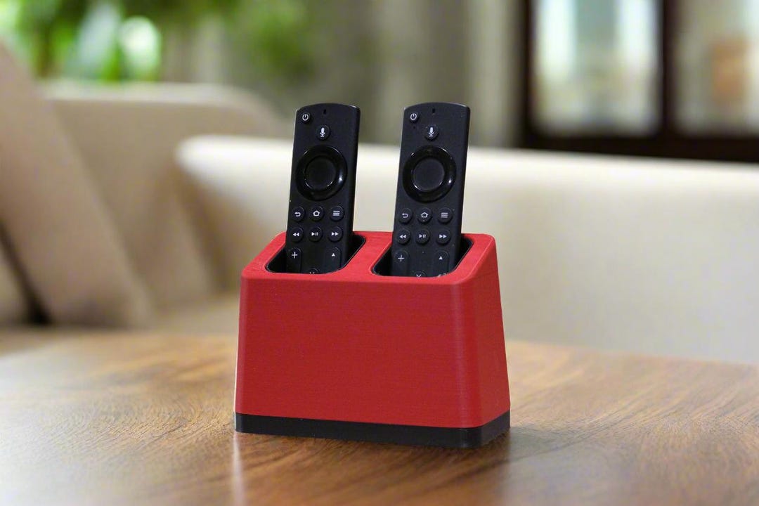 Custom Dual Slot Remote Holder - 3D Printed TV Remote Caddy - Home ...