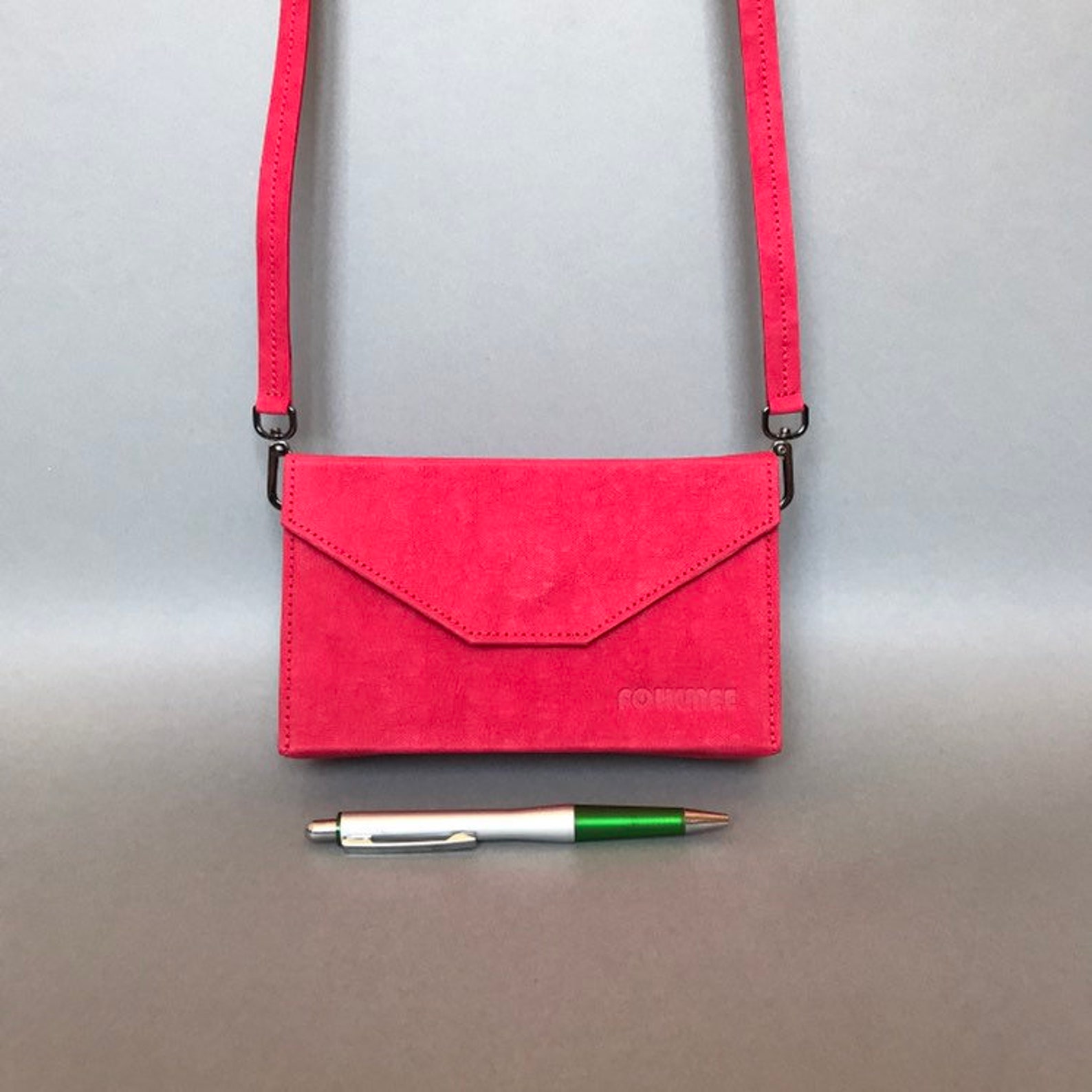 Vegan Leather Purse, Small Red Purse, Red Clutch Bag, Shoulder Bag ...