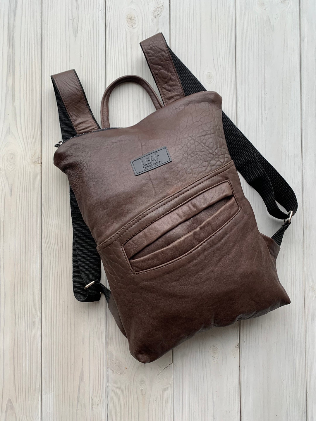 Mini Backpack, Upcycled Backpack, Leather Backpack, Women Backpack ...