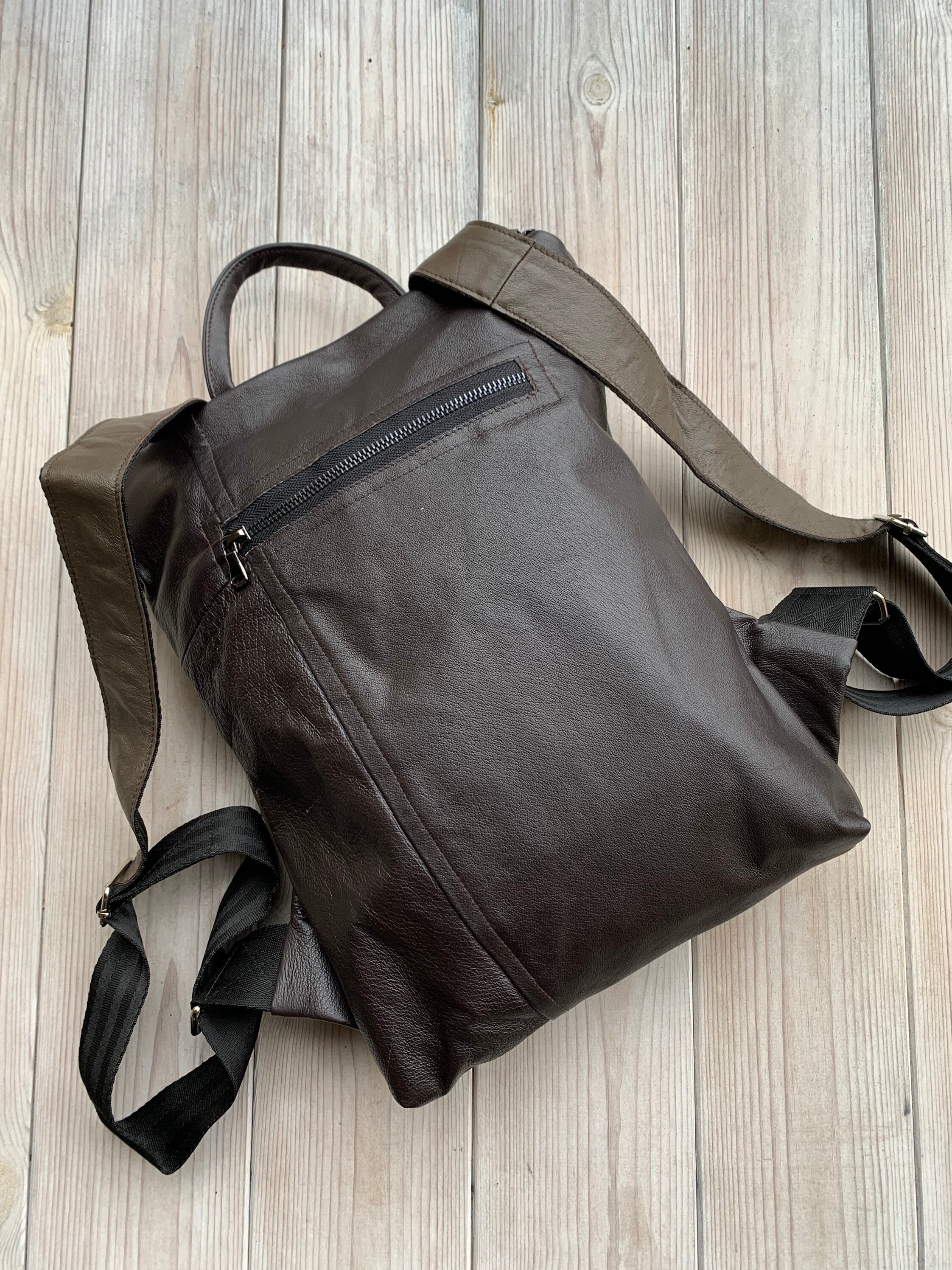 Mini Backpack Upcycled Backpack Leather Backpack Women | Etsy