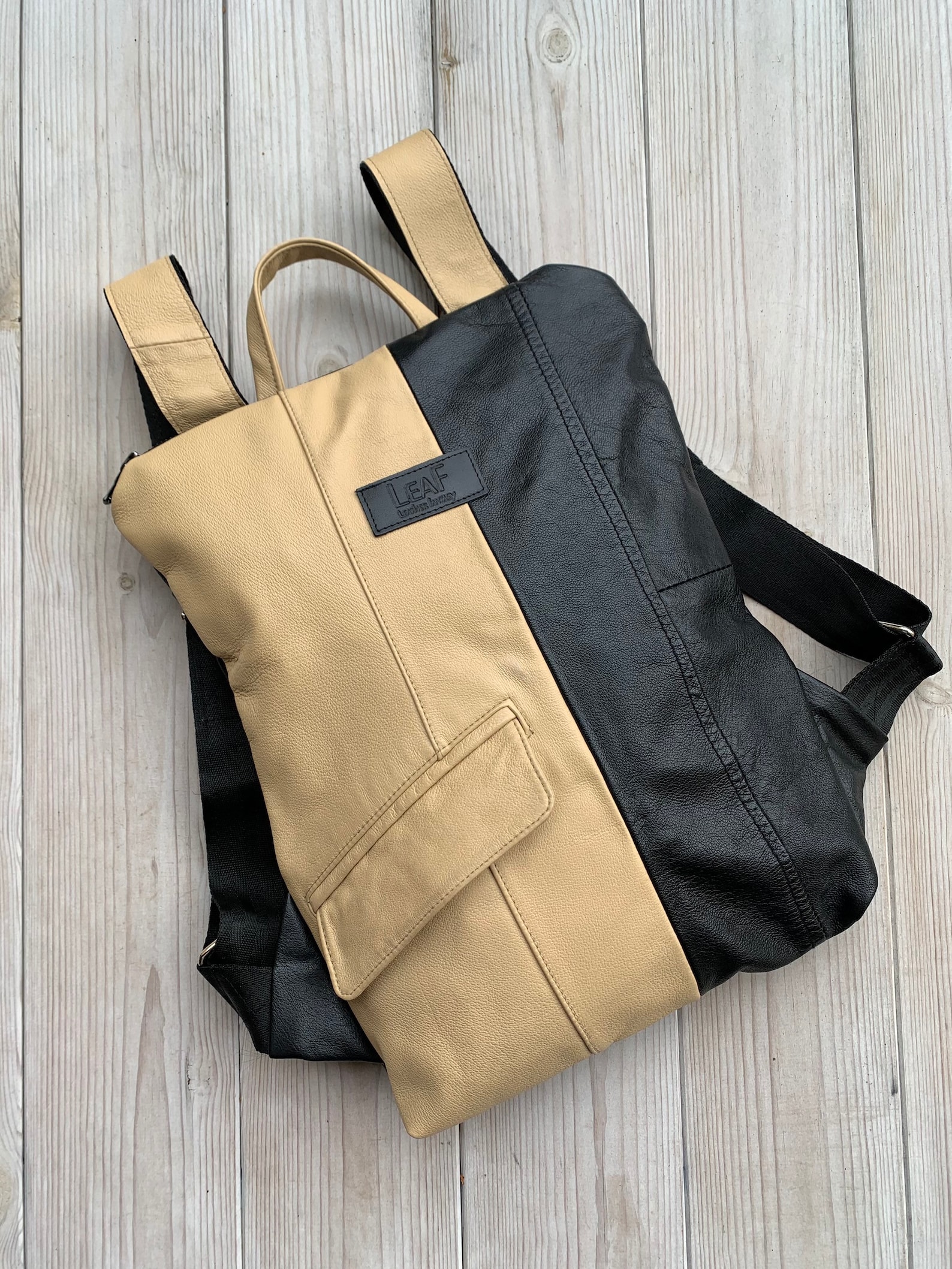 Upcycled Backpack Recycled Backpack Jacket Backpack Leather | Etsy