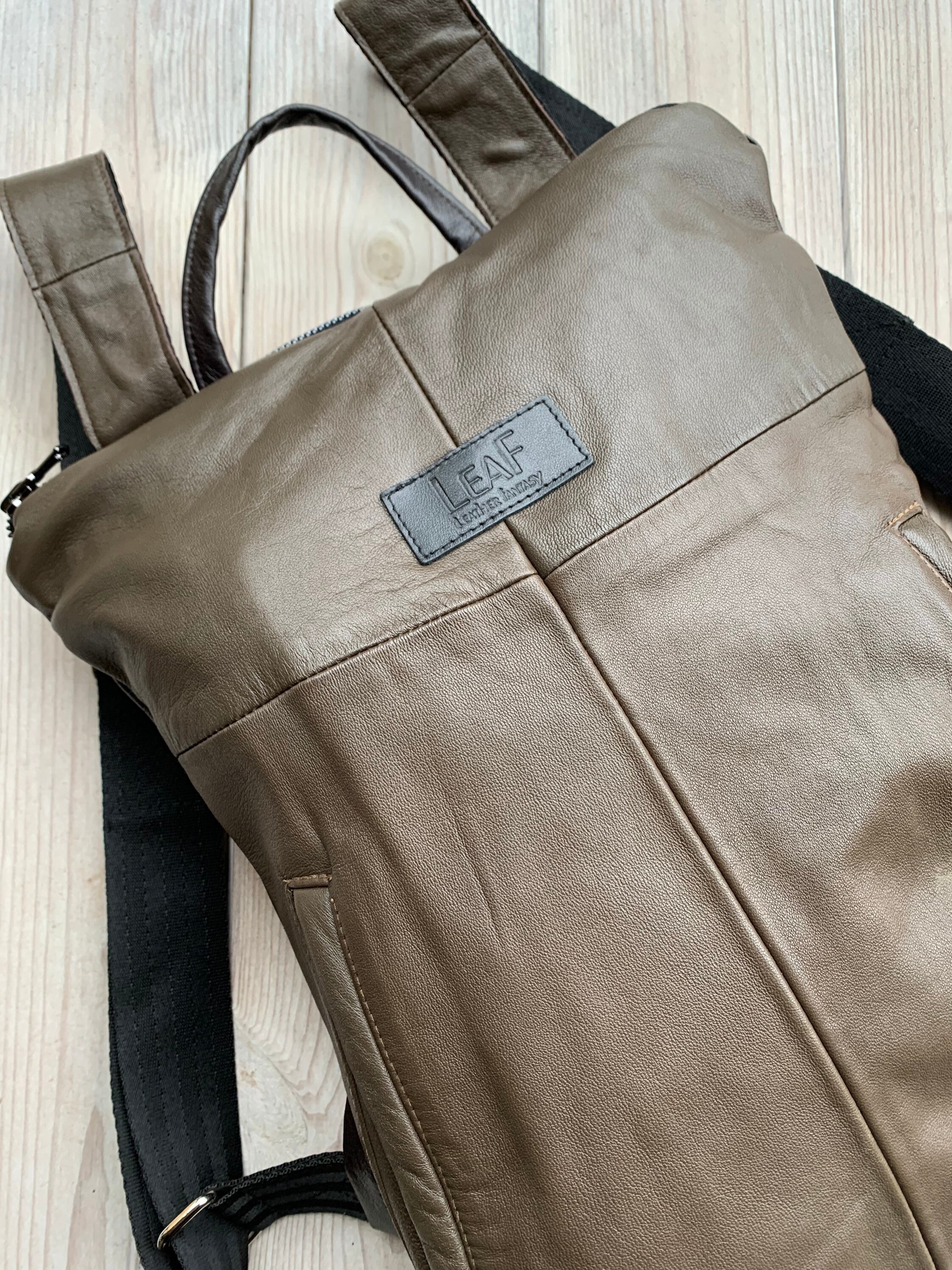 Mini Backpack Upcycled Backpack Leather Backpack Women | Etsy