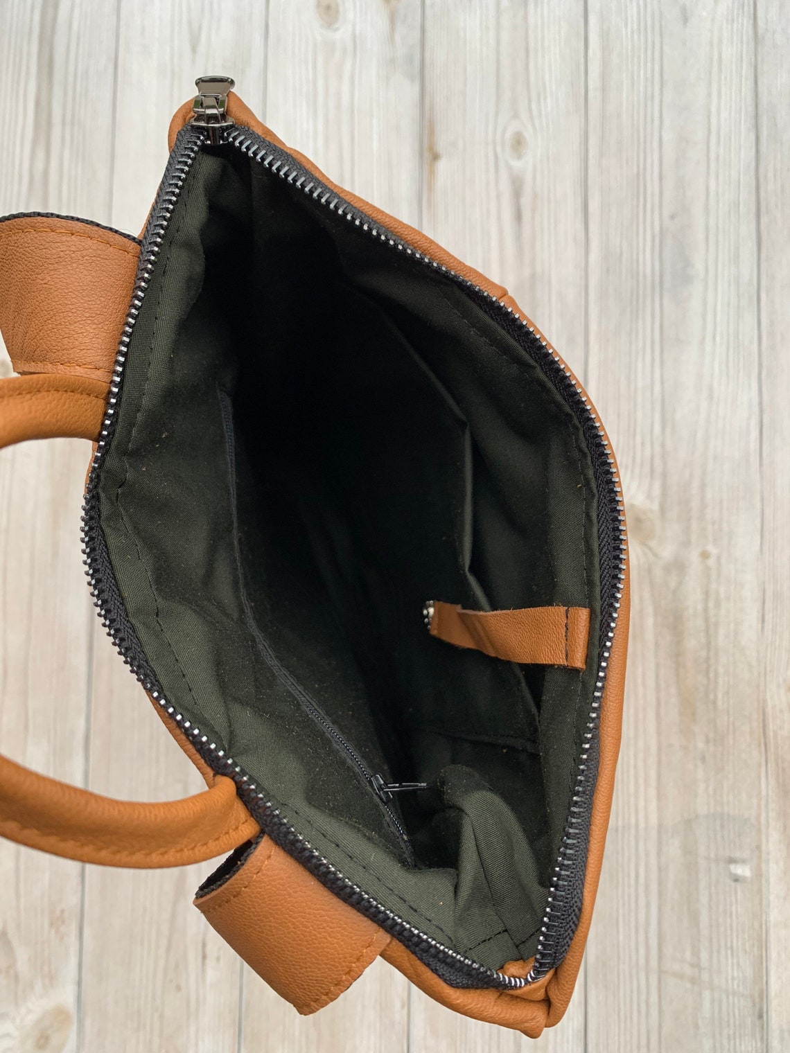 Brown Backpack Small Leather Backpack Upcycled Leather - Etsy