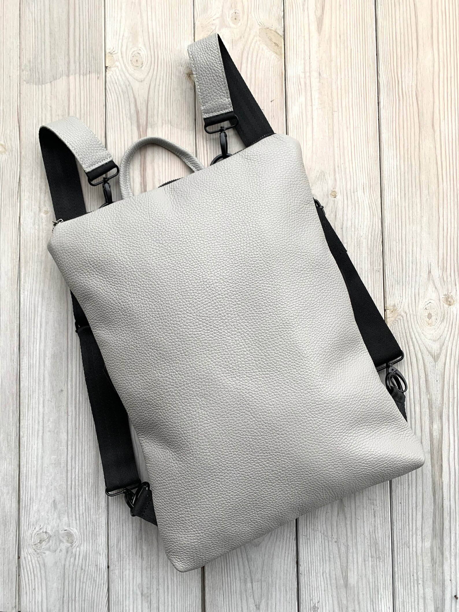 Black Backpack 4 in 1, Convertible Backpack, Backpack 4 Ways 3 Pockets ...