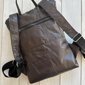 Discarded Backpack, Leather Backpack, Upcycled Backpack, Rucksack ...