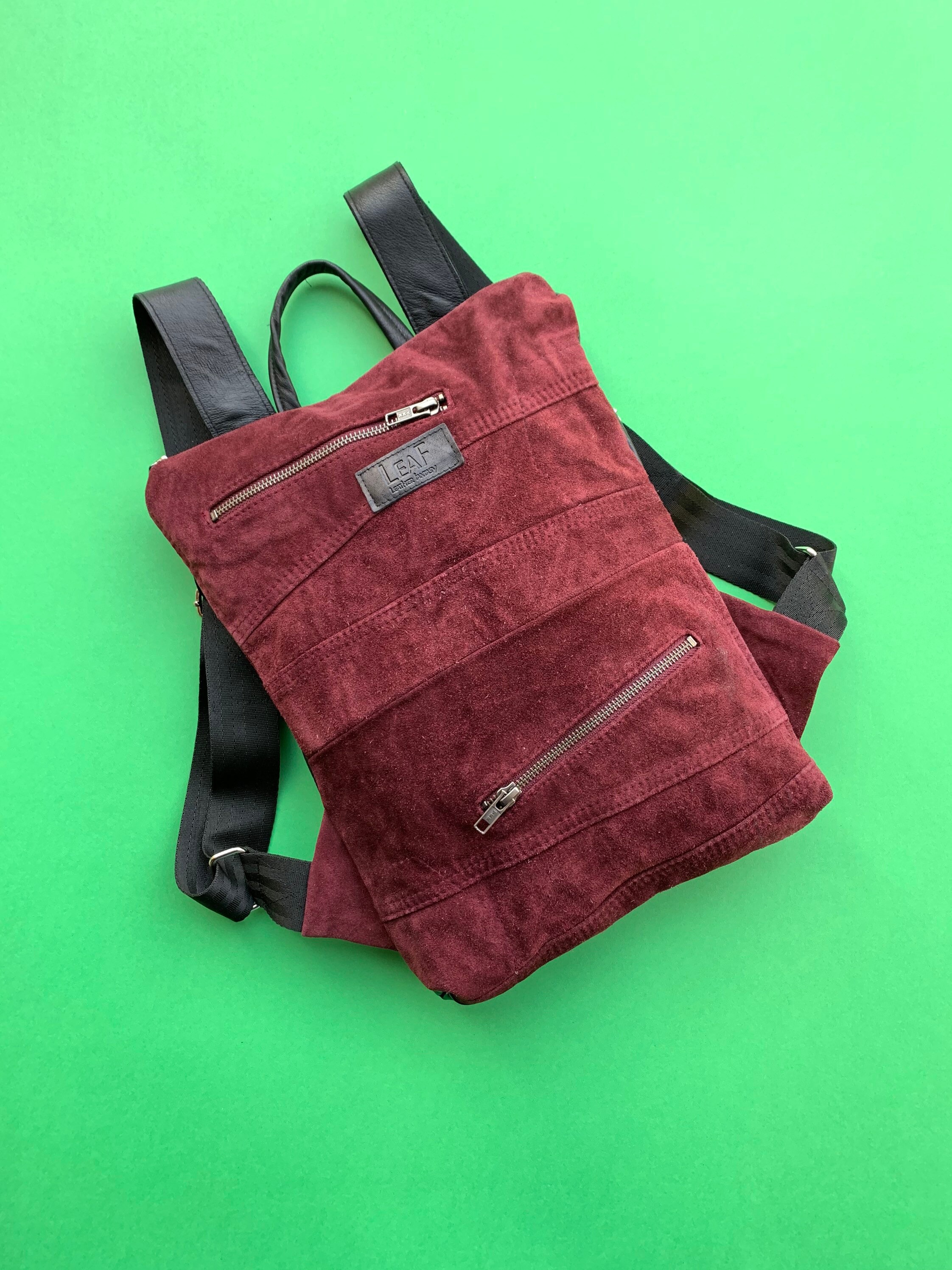 Original Upcycled Leather Backpack Women Rucksack | Etsy